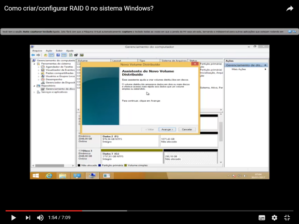 Como fazer RAID 0 no Windows 7, 8, 8.1 e 10?
